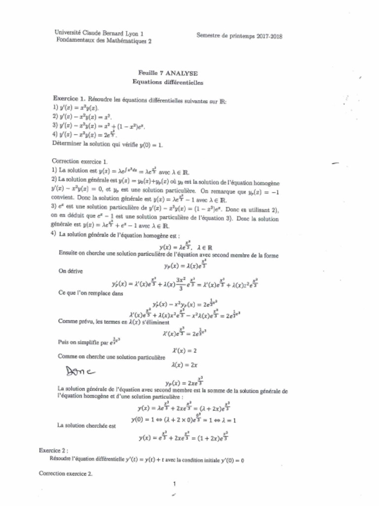 TD11-equa Diff Corr | PDF