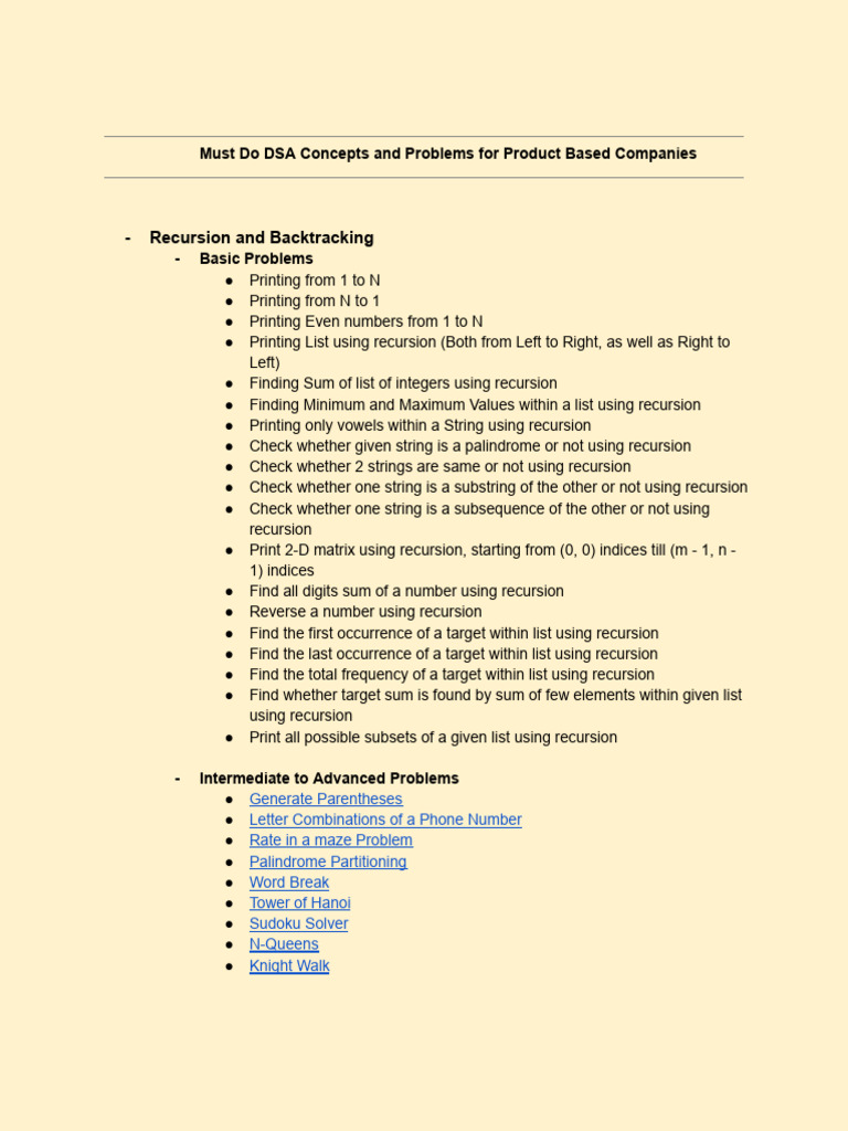 Essential DSA Concepts for Interviews | PDF | Discrete Mathematics | Teaching Methods & Materials