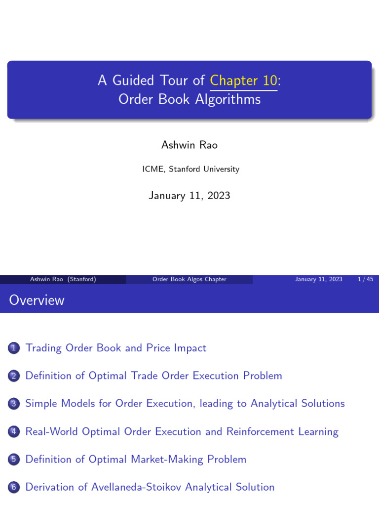 Tour OrderBook | PDF