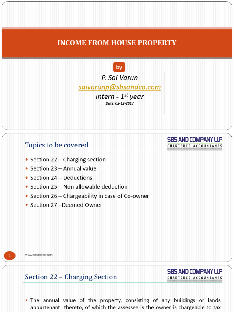 Income from House Property Explained | PDF | Tax Deduction | Taxes