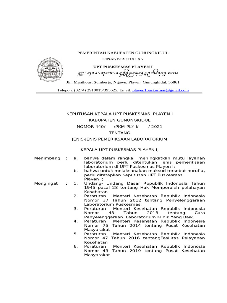 3.9.1.1 SK Jenis-Jenis PX Lab | PDF