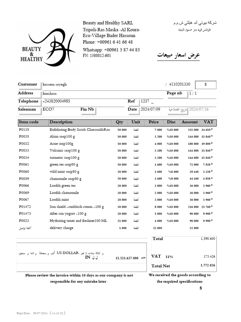 Beauty and Healthy SARL Tripoli-Ras Maska -Al Koura-Eco-Village Bader ...