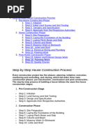 Building Construction Step by Step Process | PDF | Masonry | Concrete