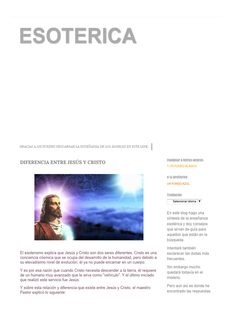Esoterica - Diferencia Entre Jesús y Cristo | PDF