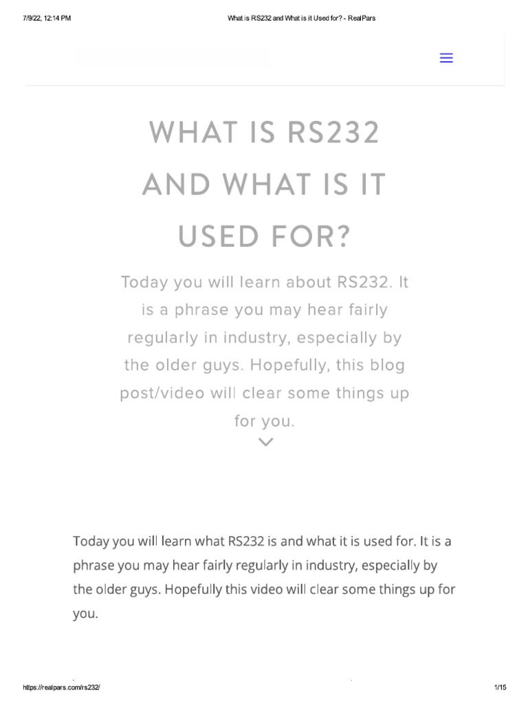 RS-232 | PDF