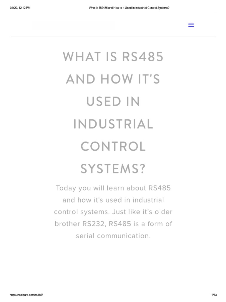 RS 485 | PDF