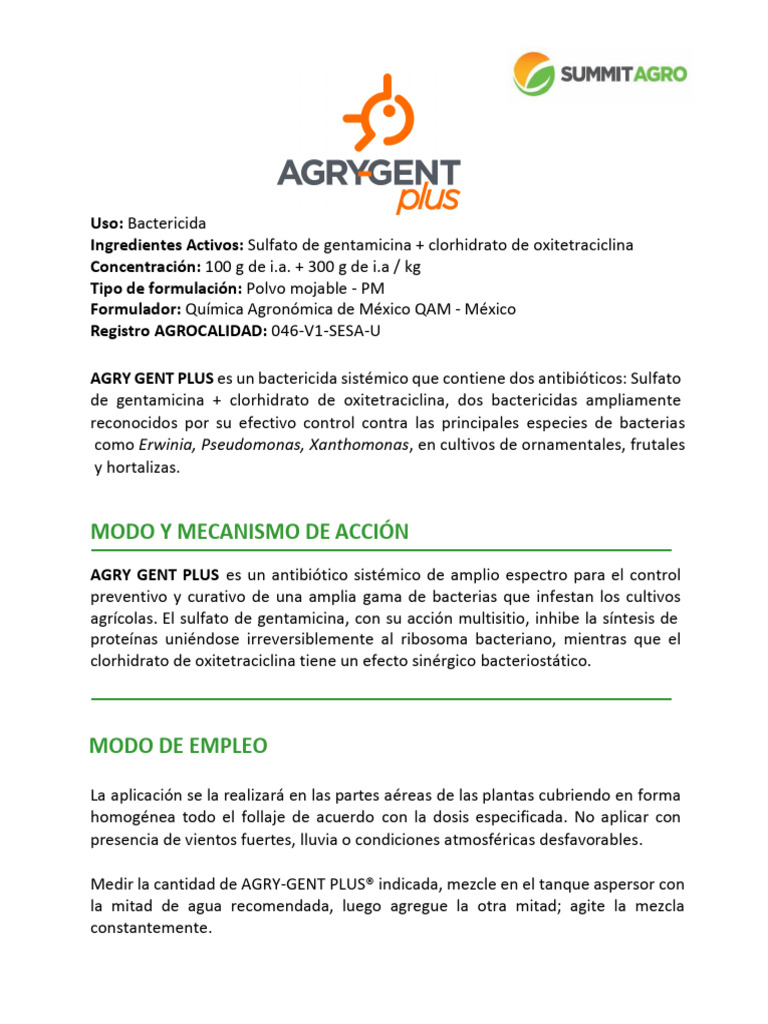Agry Gent Plus | PDF