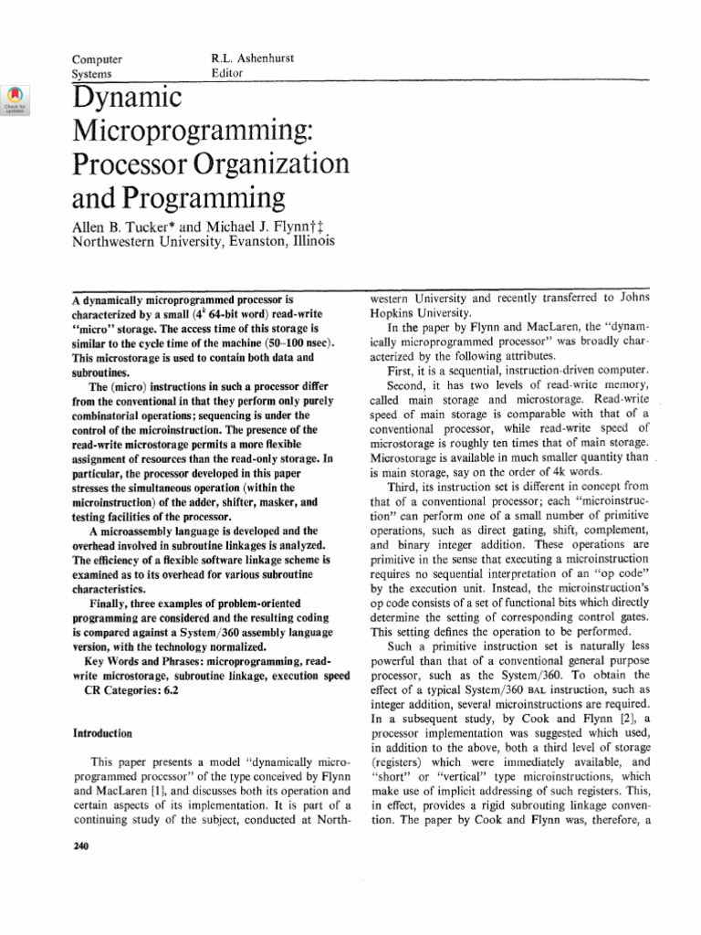 Dynamic Microprogramming | PDF Dynamic Microprogramming | PDF