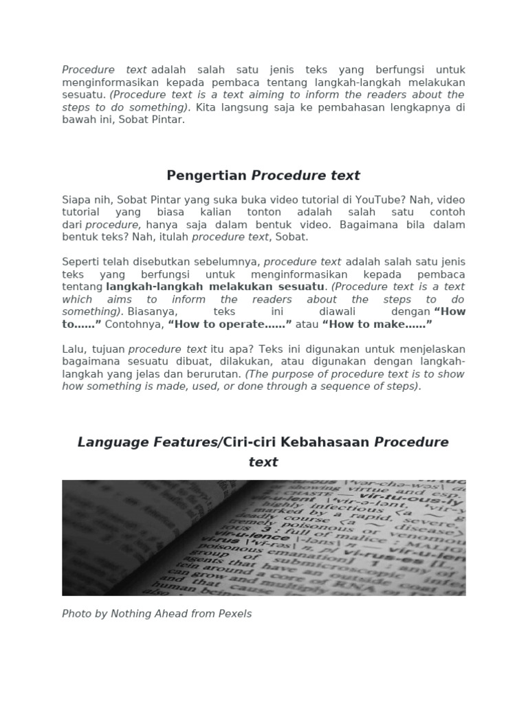 Procedure Text | PDF