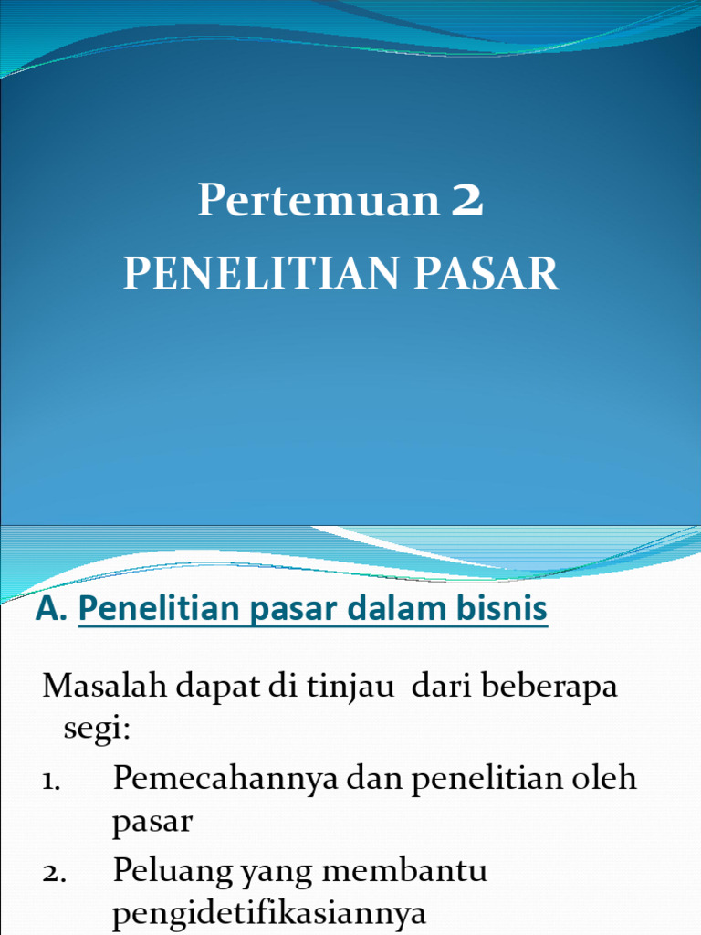 Pasar | PDF