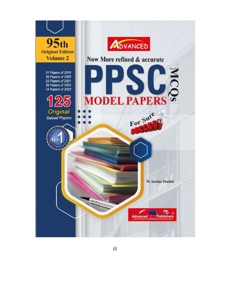 Advanced PPSC Model Papers Edition 95 Vol 2 Contents | PDF