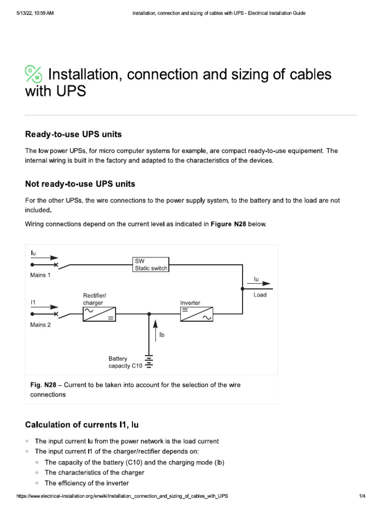 Cable Sizing-1 | PDF