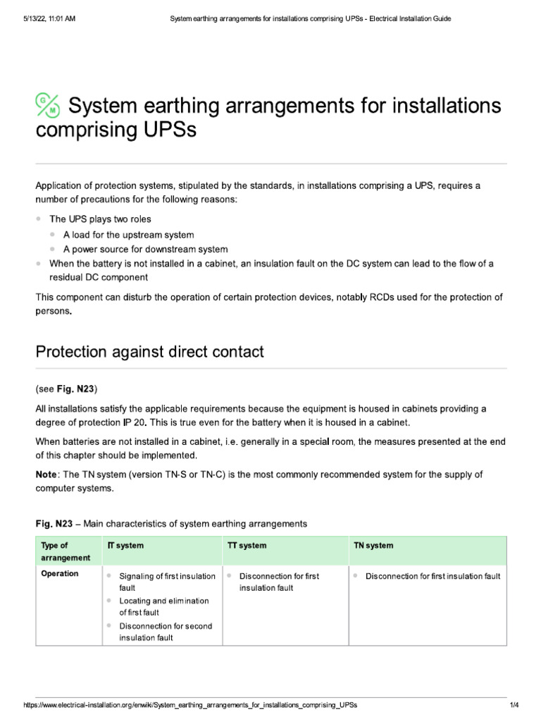 Earthing System For UPS | PDF