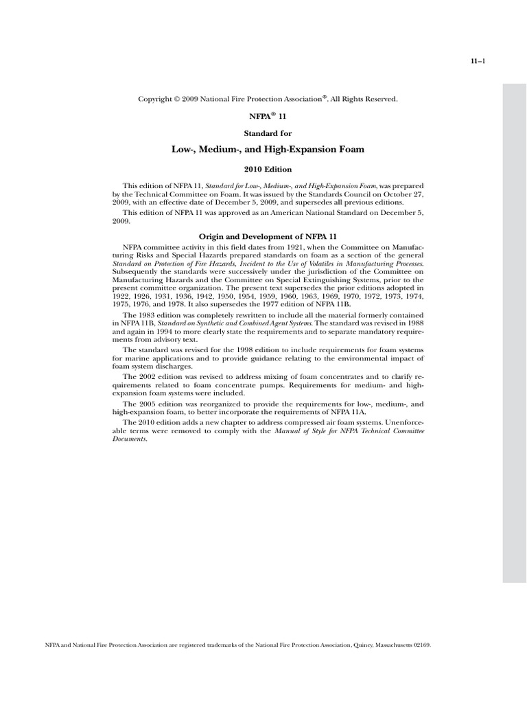 NFPA 11 | PDF