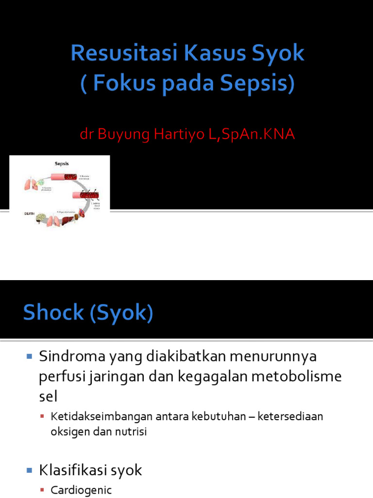 Syok Sepsis - Edit - DR Buy | PDF