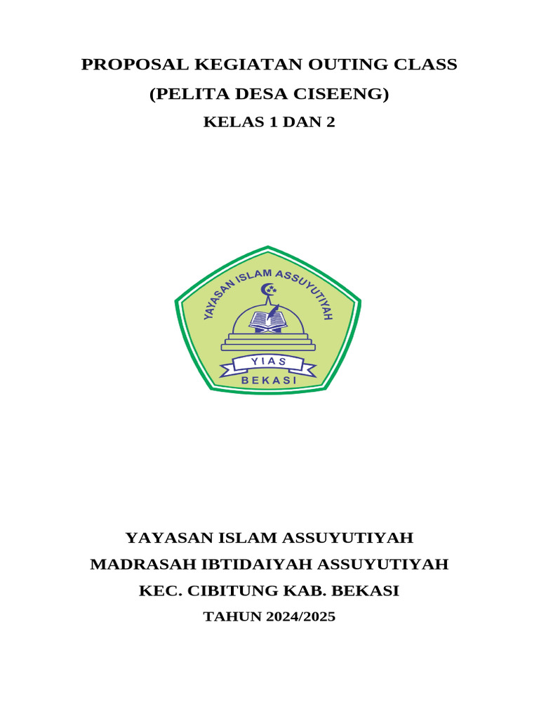 Proposal Outing Class Revisi Kelas 1 & 2 | PDF