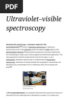 UV-Visible Spectros | PDF | Ultraviolet–Visible Spectroscopy | Spectrophotometry