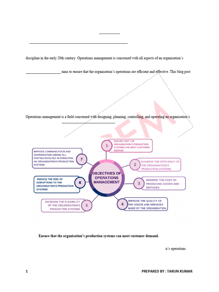 Operation Management | PDF