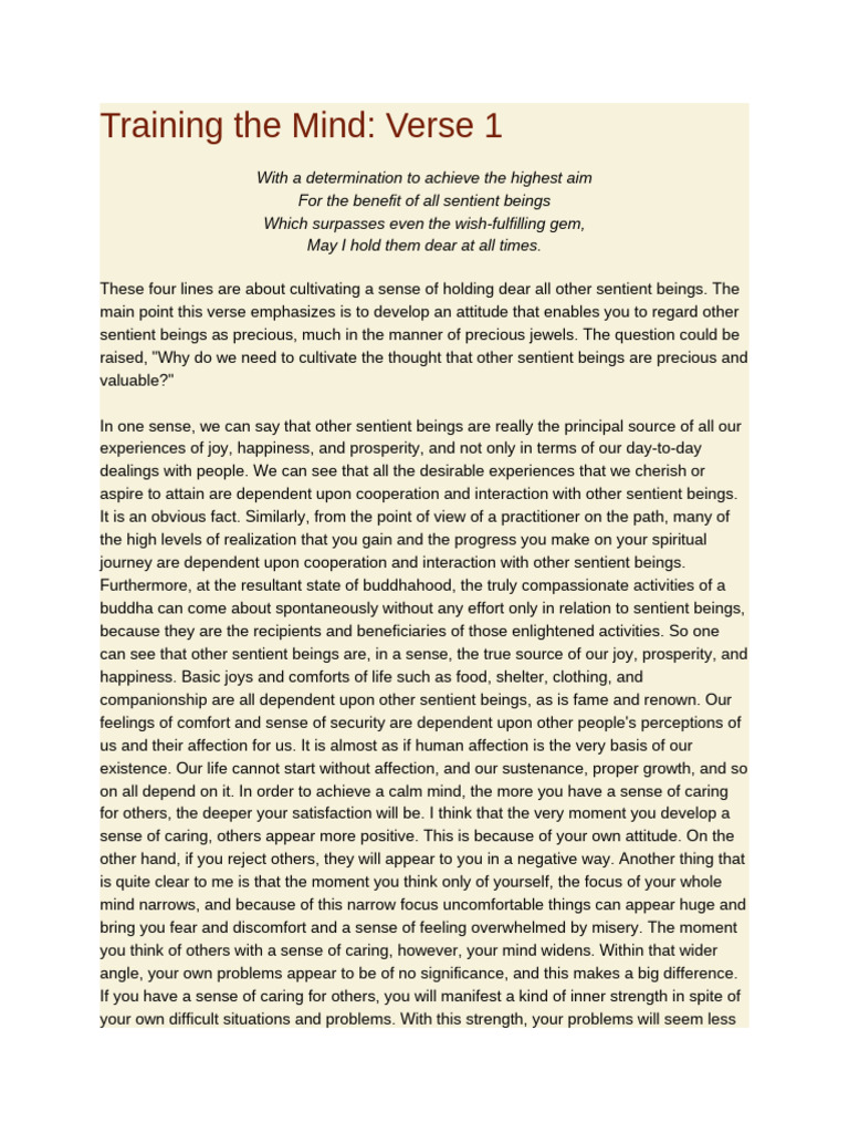 Training The Mind | PDF