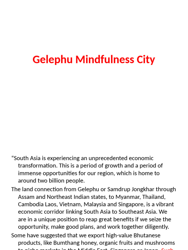 Gelephu Mindfulness City | PDF