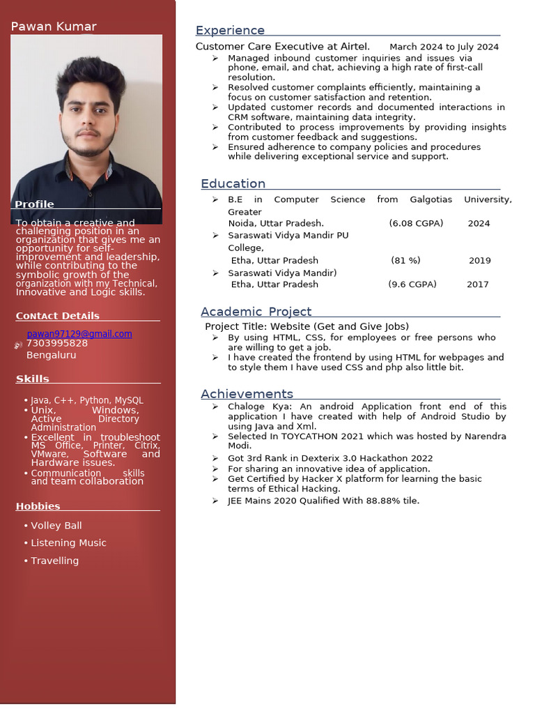 Pawan CV new format (1) | PDF