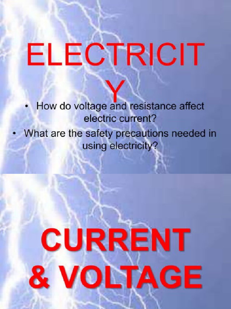 Current, Voltage and Resistance | PDF