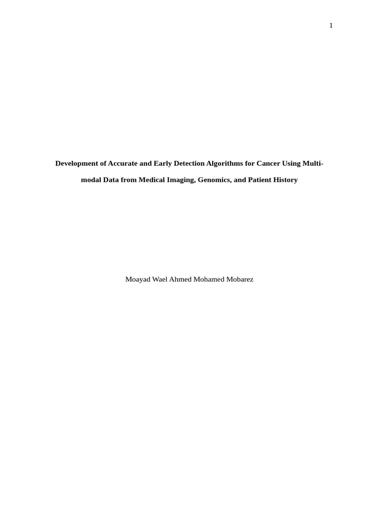 AI & Cancer Research Paper | PDF | Medical Imaging | Business