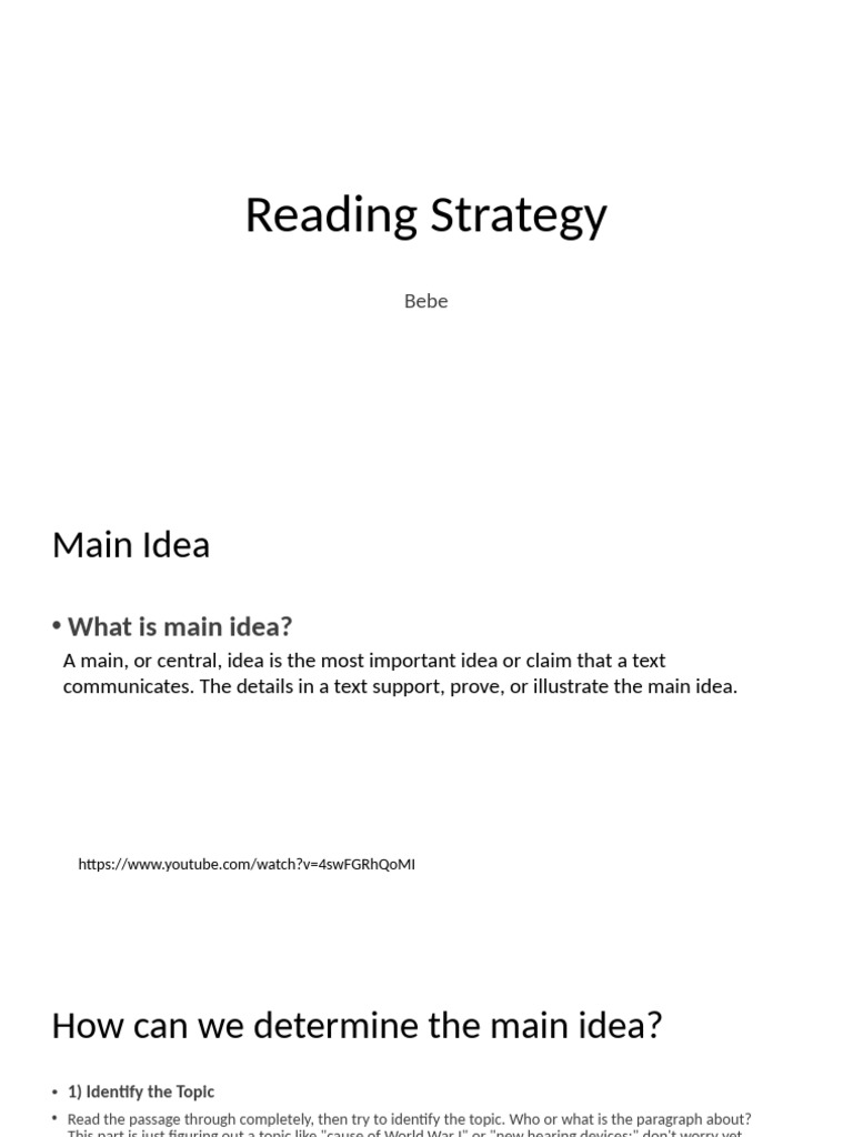 Reading Strategy | PDF