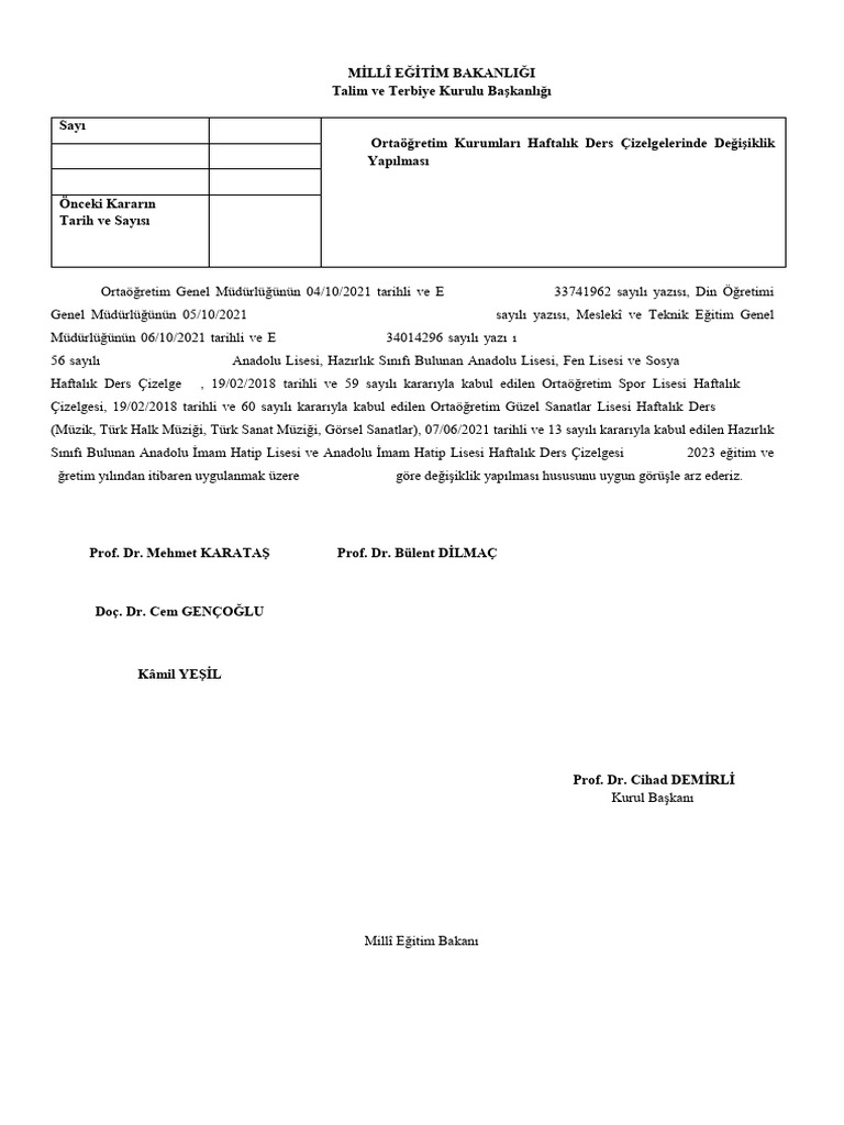 OrtaoYretim HDC 2022 2023 | PDF