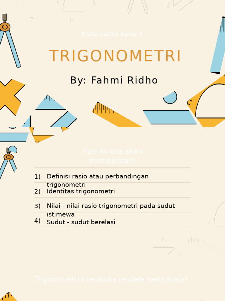 Rasio Trigonometri Presentasi Matematika Dalam Oranye Biru Ilustratif ...