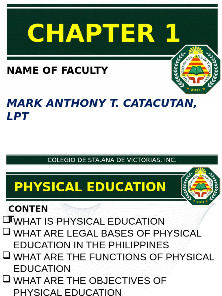 Chapter 1 Physical Education | PDF