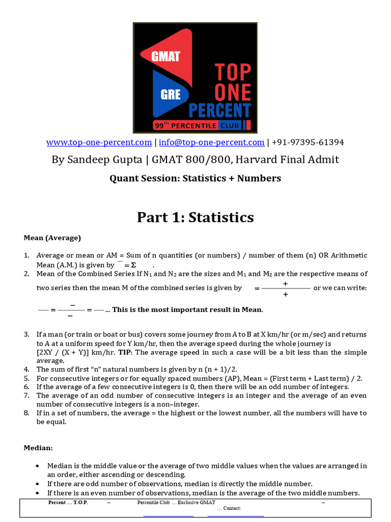 Stats and Numbers | PDF