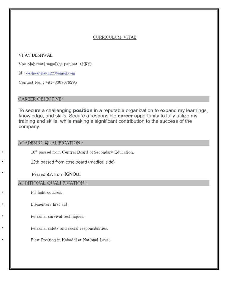 Vijay Resume Updated | PDF