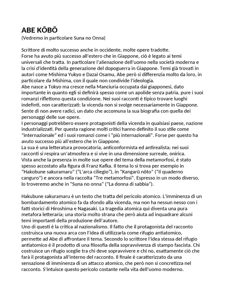 Abe Kobo | PDF