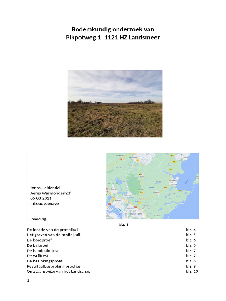 Profielkuil Verslag | PDF