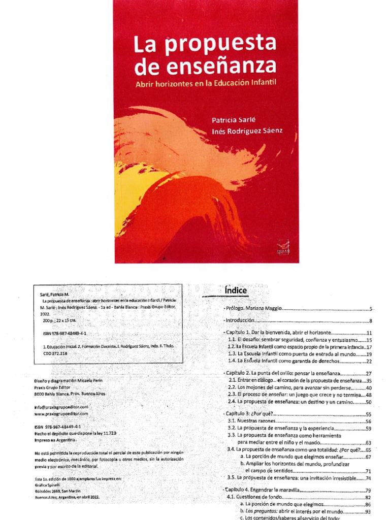P. Sarle - Ines R. - Propuesta de Enseñanza | PDF