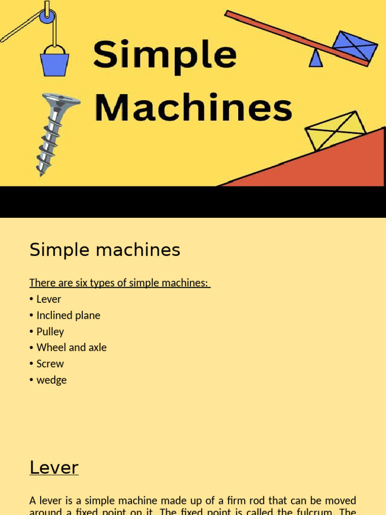 On Simple Machines | PDF
