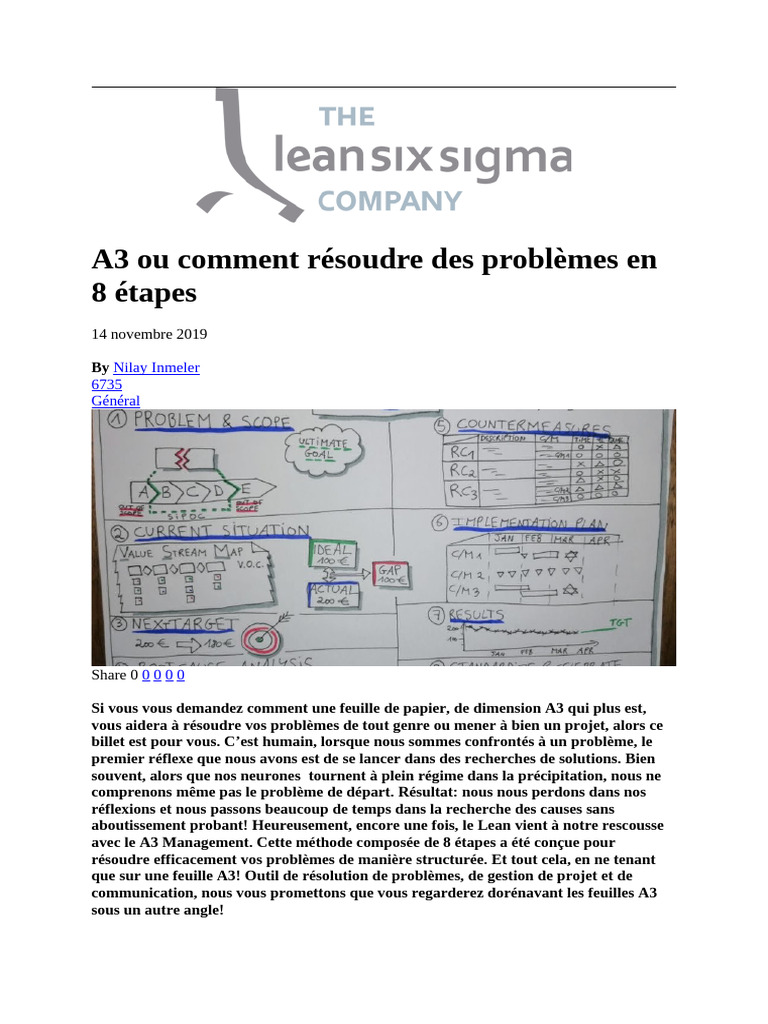 A3 Ou Comment Résoudre Des Problèmes en 8 Étapes | PDF
