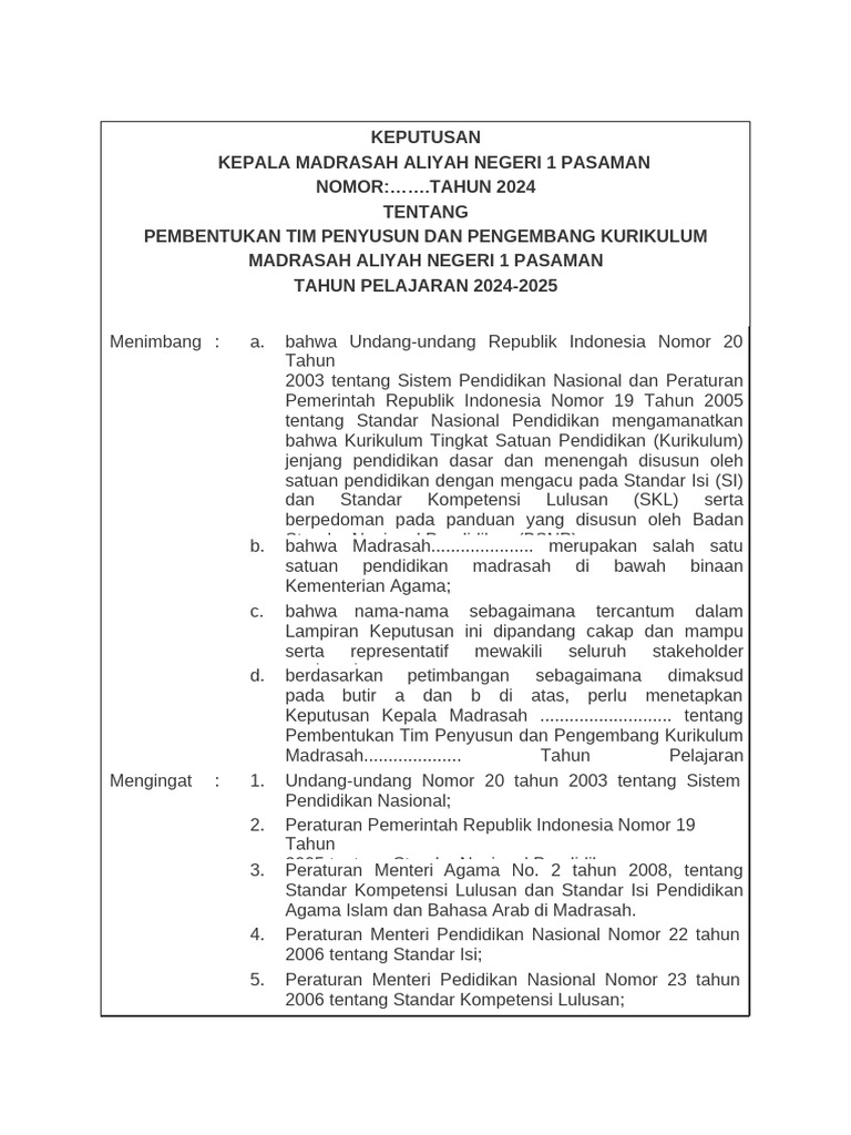 Comtoh SK TPK Dan SK KKM | PDF | Karier & Perkembangan