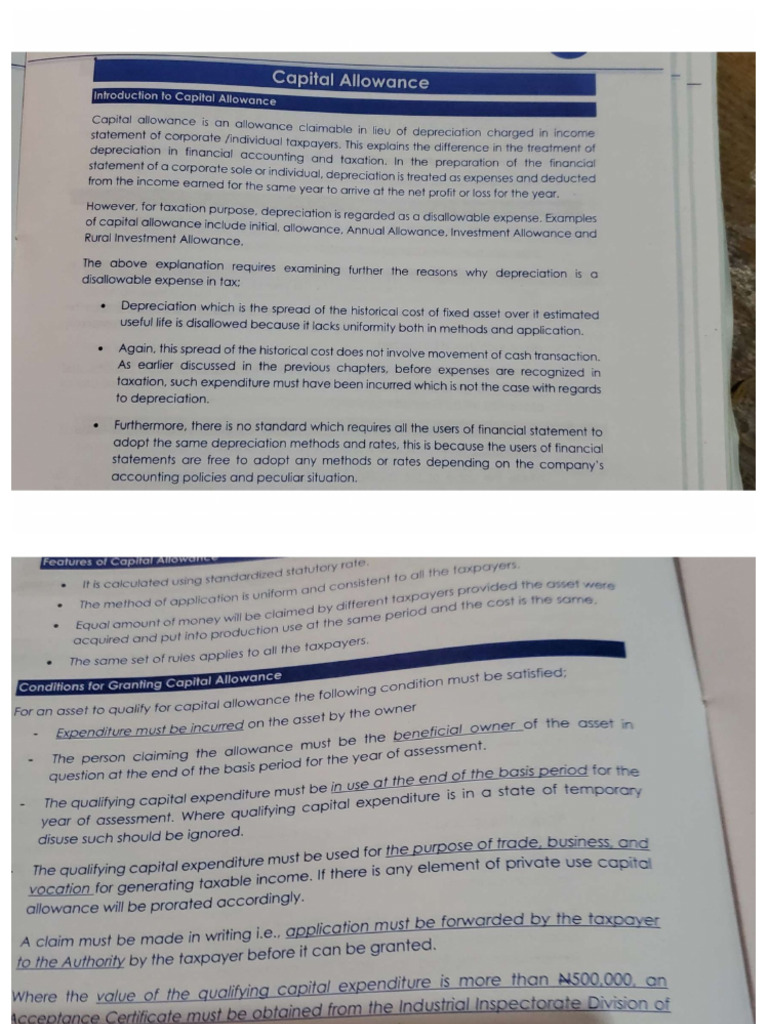 Capital Allowance | PDF