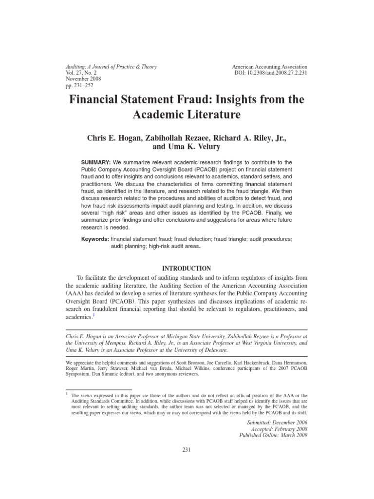 Hogan, C. E., Rezaee, Z., Riley, R. A., & Velury, U. K. (2008) | PDF