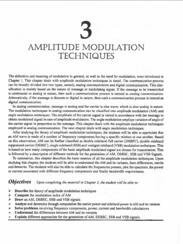 Amplitude Modulation Notes | PDF