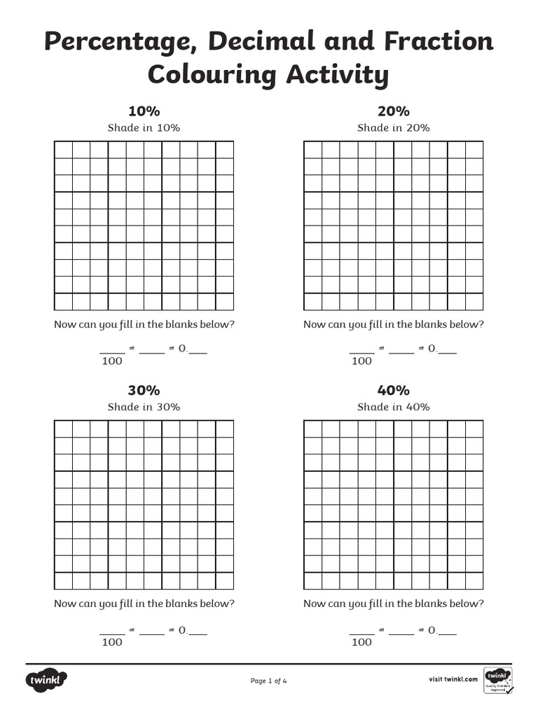 Fraction and Decimal Color | PDF
