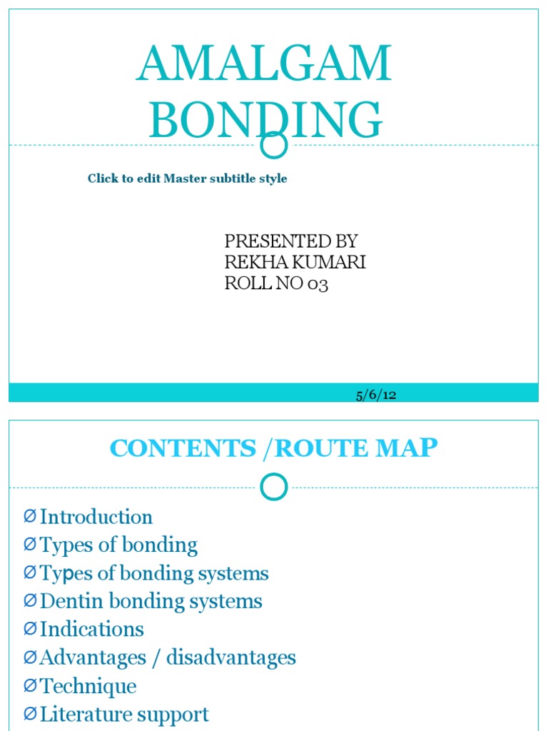 Amalgam Bonding | PDF | Manmade Materials | Chemical Substances