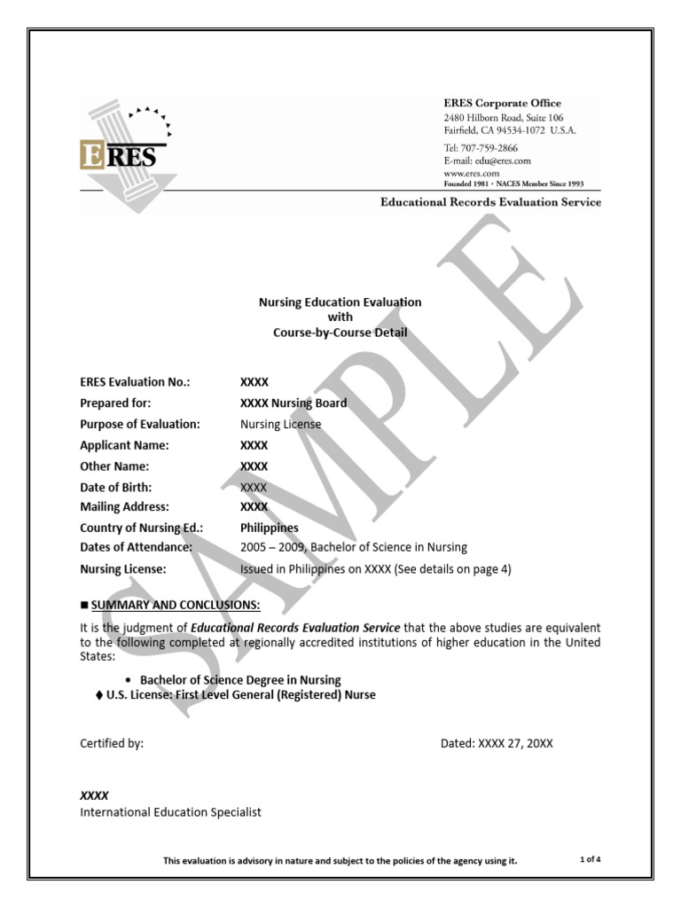Nursing Sample | PDF