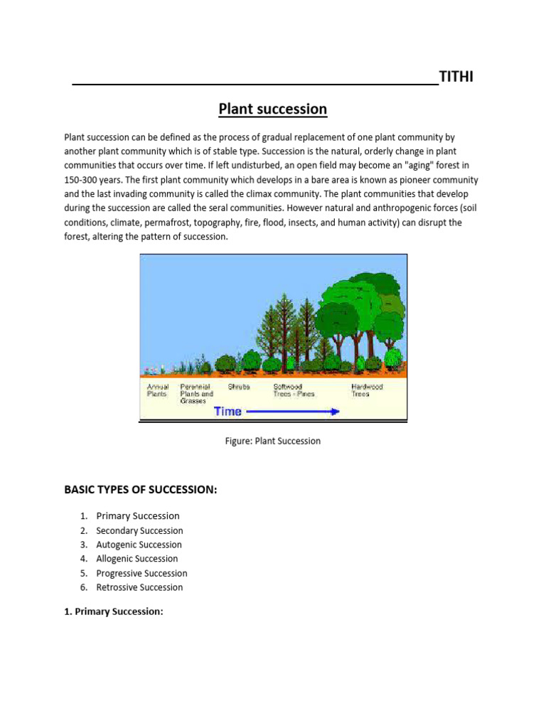 Plant Succession | PDF