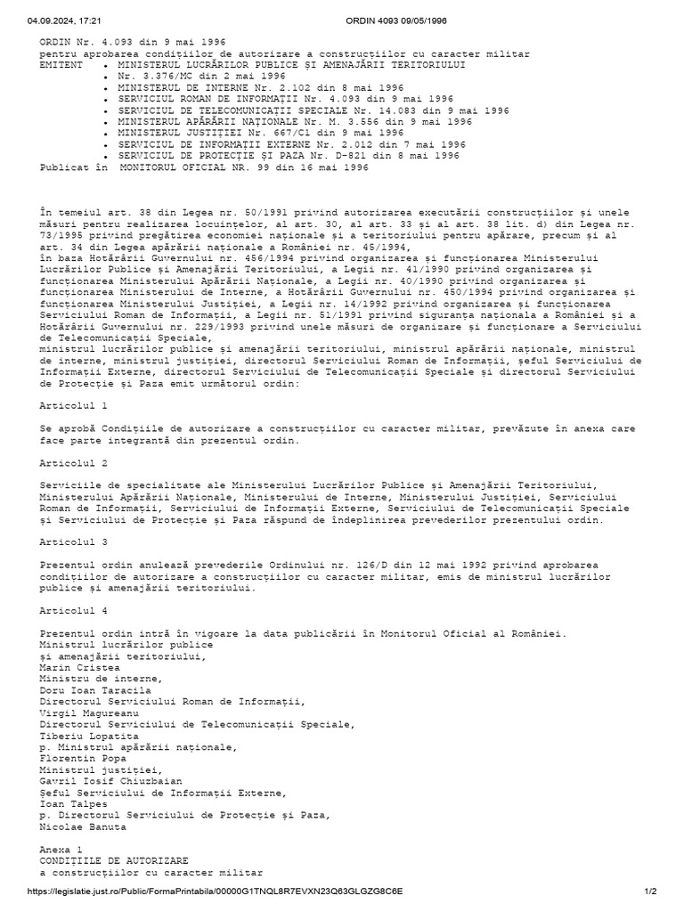 Ordin 4093 09 - 05 - 1996 | PDF