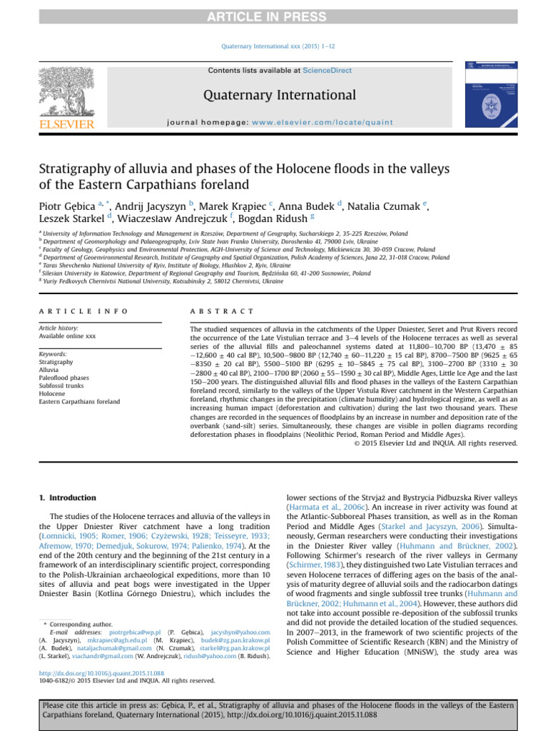 Quaternary International | PDF