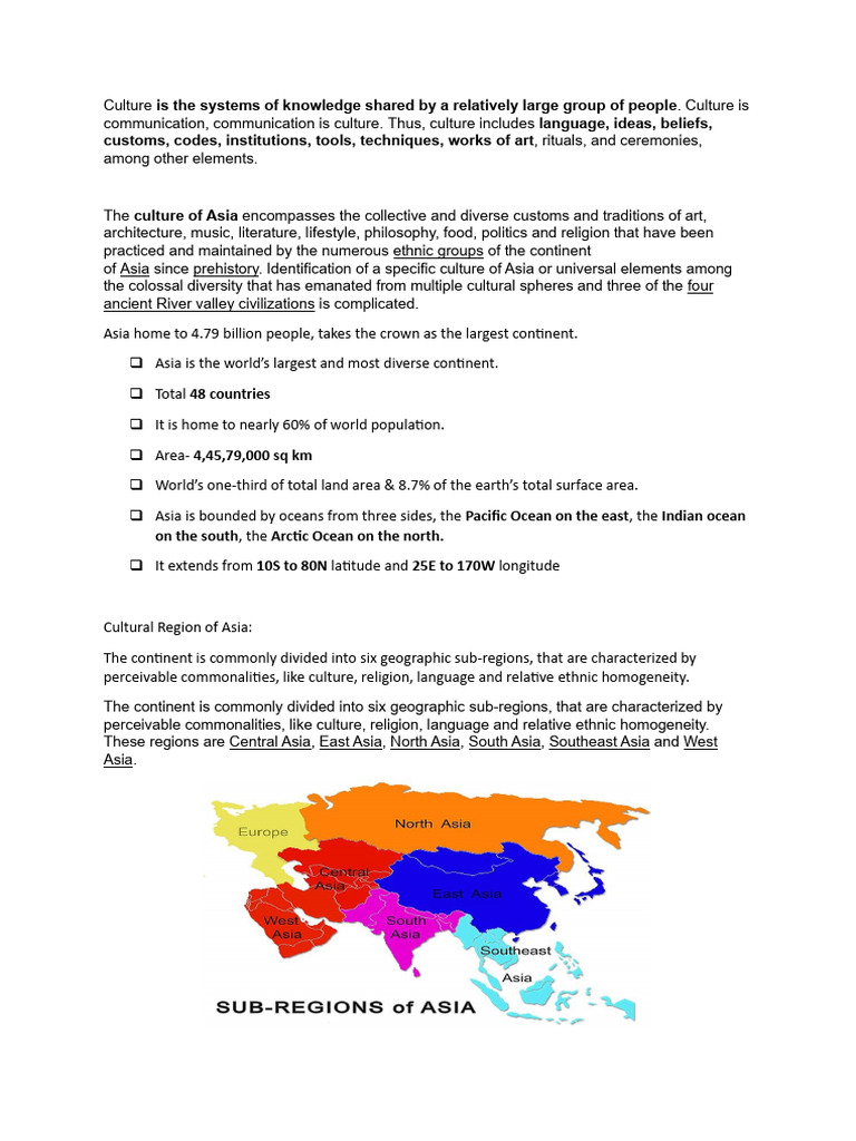 Asia Culture and Economy | PDF