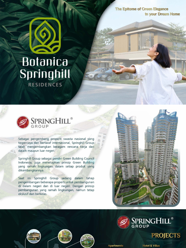 E-Brochure Botanica Springhill Residences Pekanbaru Final Spec - Edited v2 | PDF